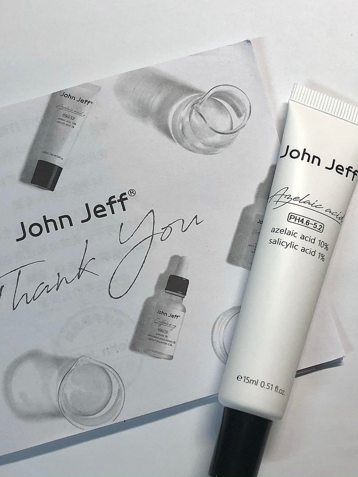 John Jeff 10%/15%/20% Azelaic Acid Cream Acne 壬二酸祛痘乳15ml/30ml | CuteHart